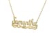 Personalized Flower Diamond Cut Nameplate Necklace - Custom Sterling ...
