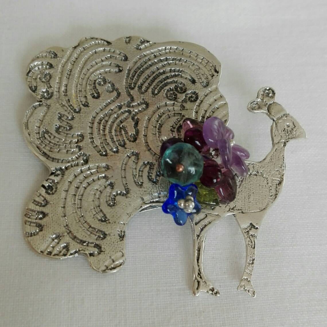 Broche Pavo Real / Peacock Brooch - Etsy Sweden