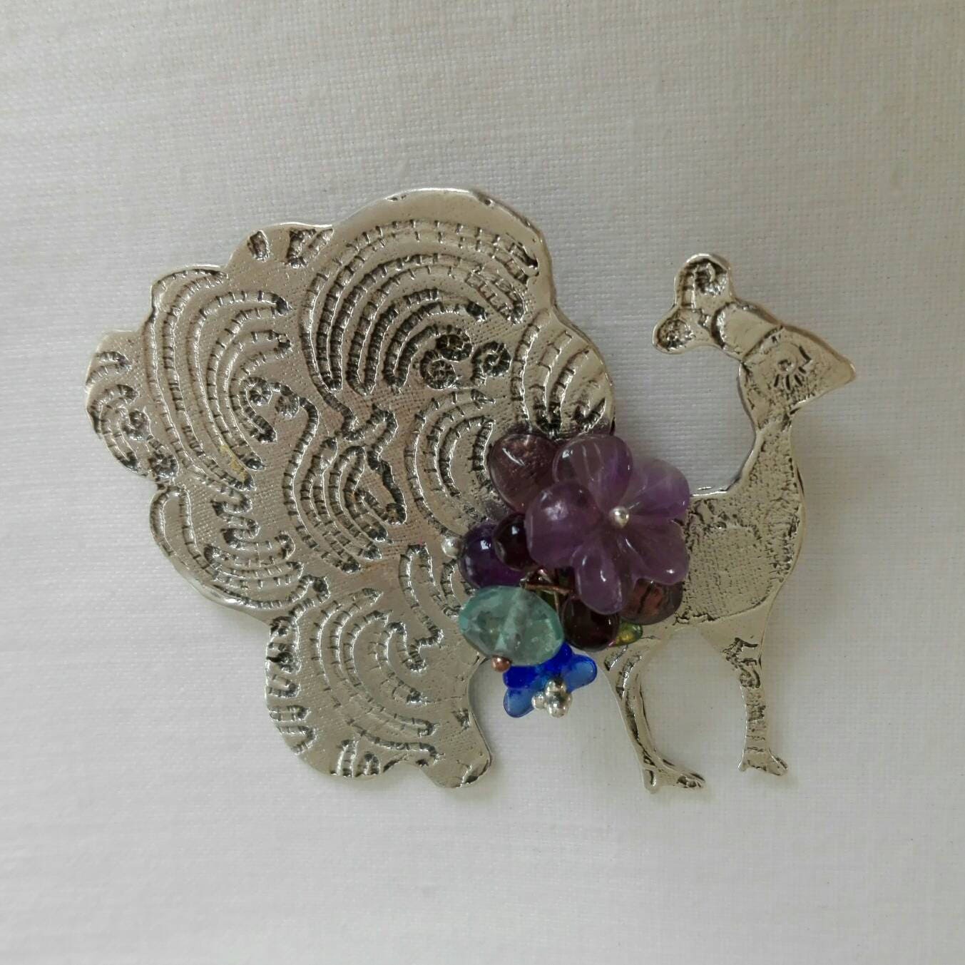 Broche Pavo Real / Peacock Brooch - Etsy Sweden