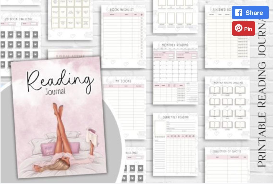 Printable Reading Journal Book Reading Journal Reading Planner Book ...