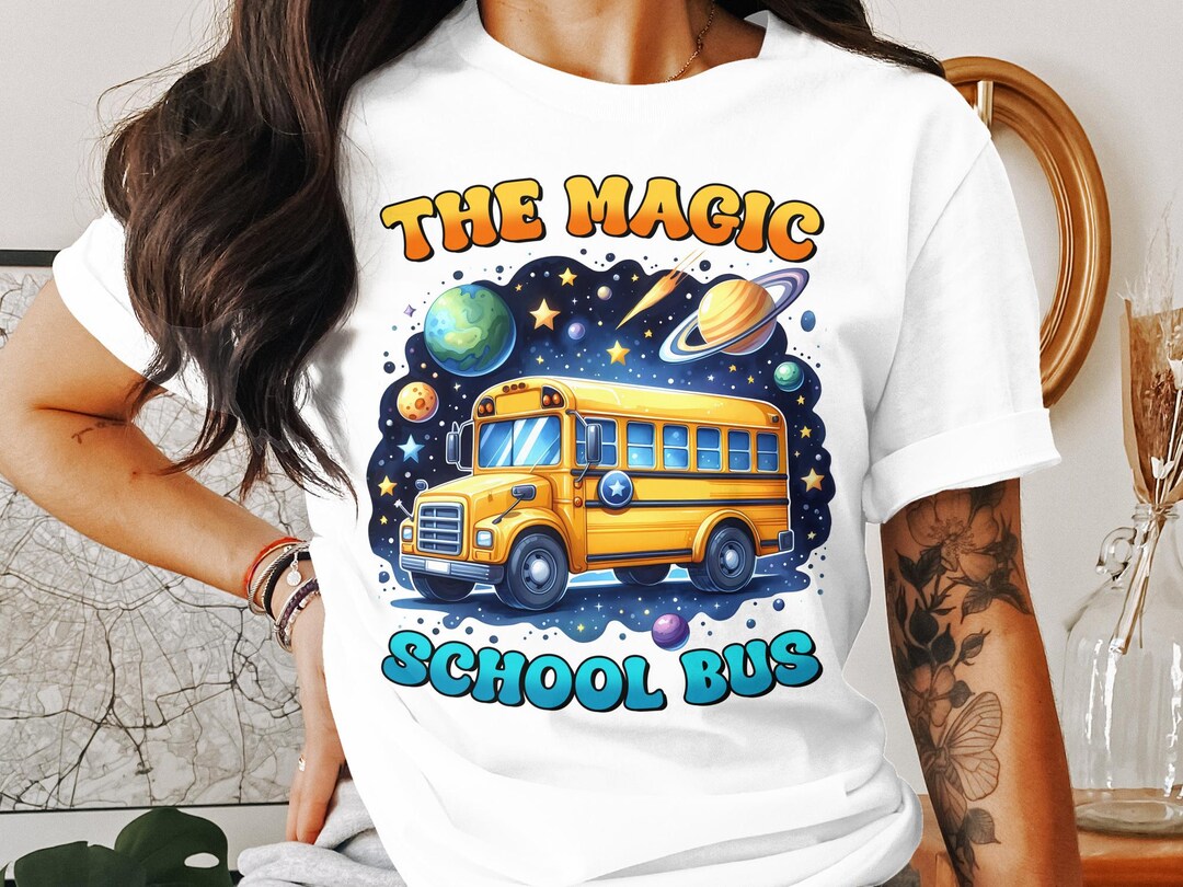 The Magic School Bus T-shirt, Cute Graphic Tee for Kids and Adults, Fun ...