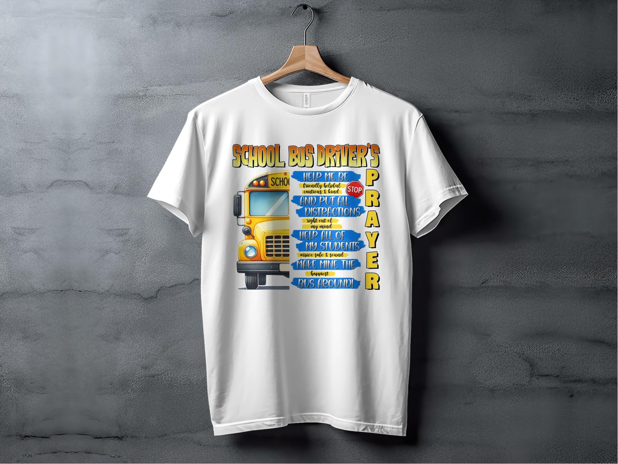 School Bus Driver's Prayer T-shirt, Humorous School Bus Driver Tee, Fun ...