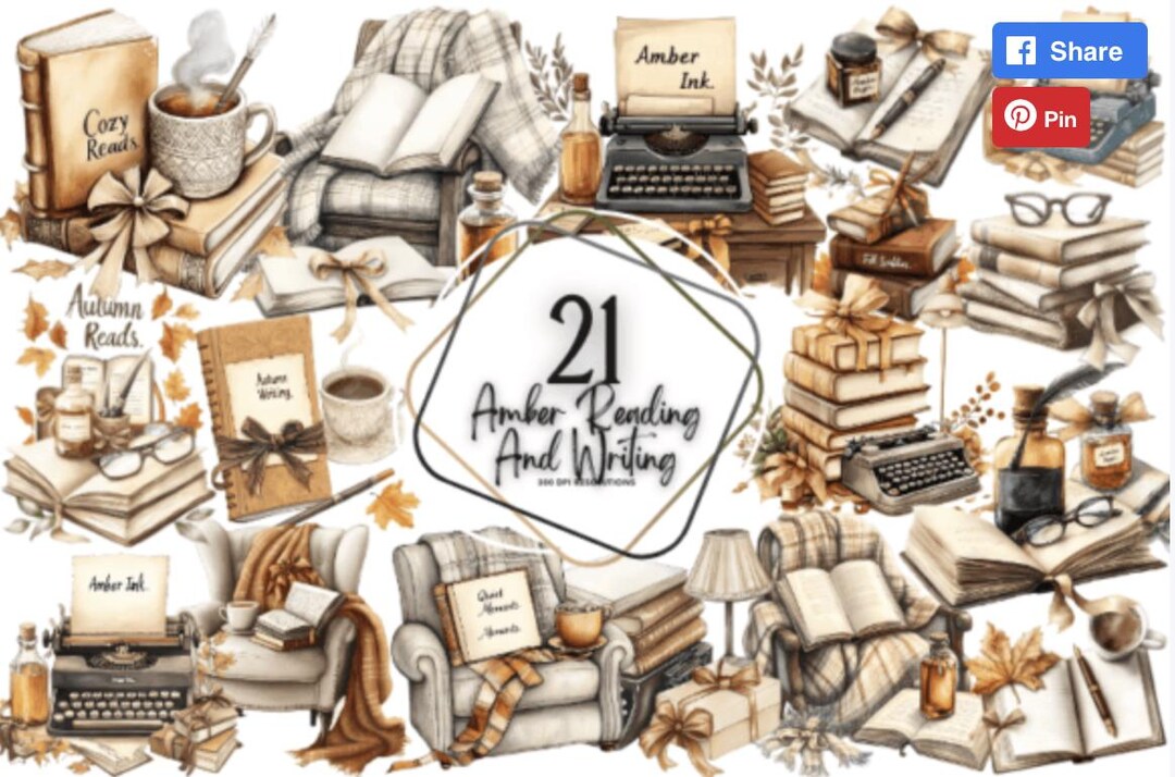 Amber Reading and Writing Clipart Book Lover Png Cute Reading Girls ...