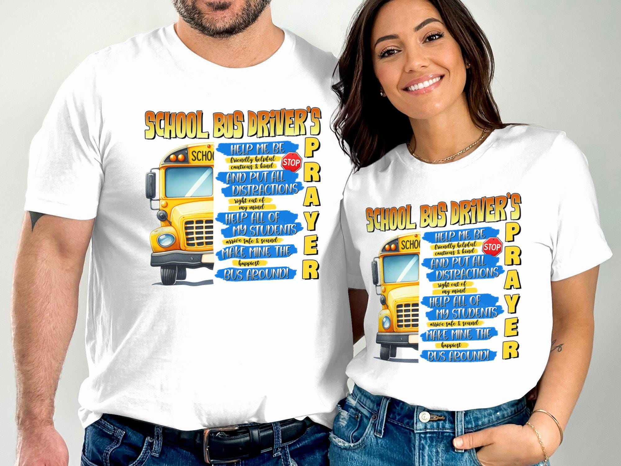 School Bus Driver's Prayer T-shirt, Humorous School Bus Driver Tee, Fun ...