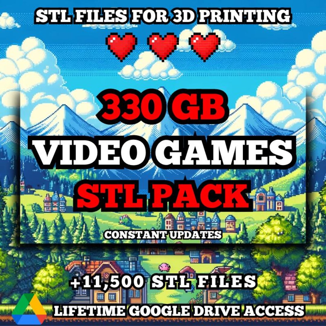 Video Games STL Pack 330 GB of 3D Printing Files About 11,500 Model - Etsy