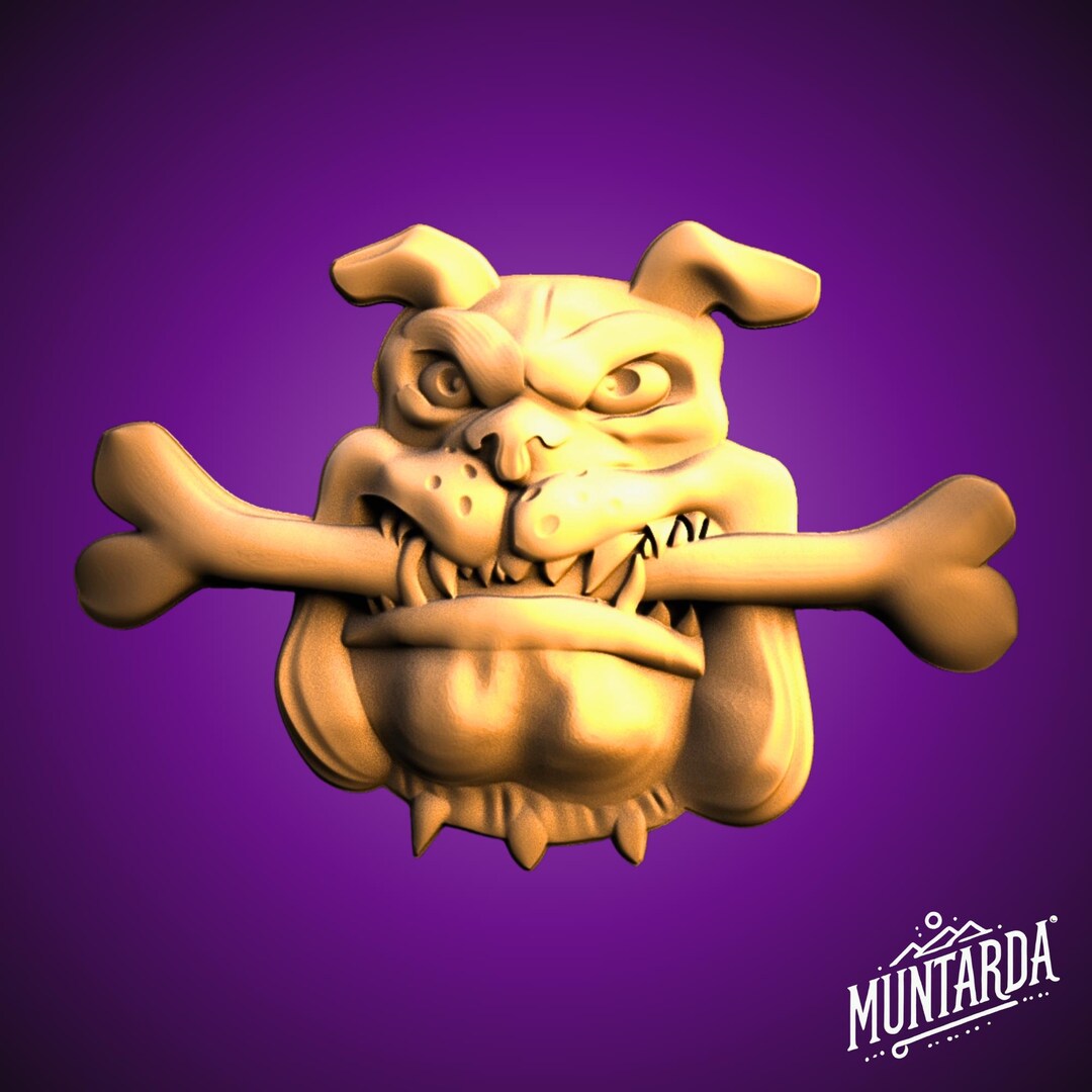 Loyal Guardian Bulldog: STL Model for 3D CNC Router Dog Wall Art With ...