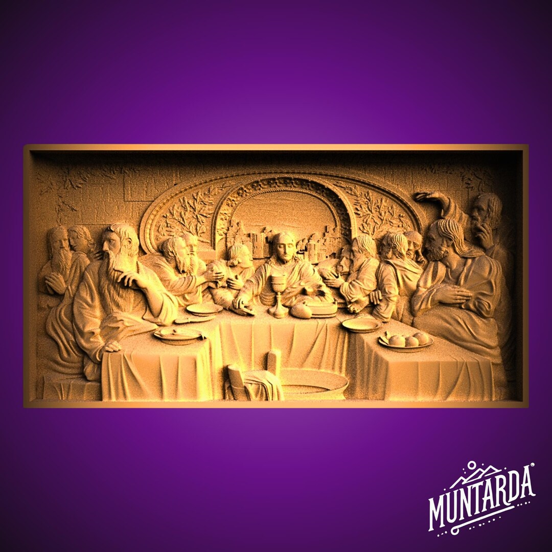 Last Supper Gathering: STL Model for 3D CNC Router Detailed Biblical ...