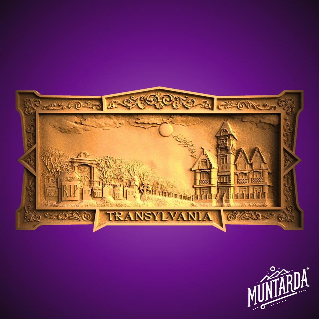 Transylvanian Gothic: STL Model for 3D CNC Router - Haunted House Scene ...