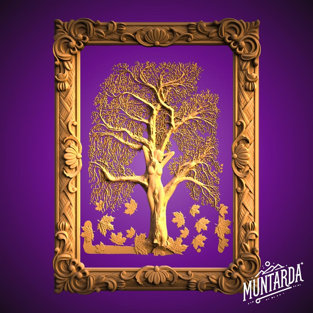 Woman of the Woods: STL Model for 3D CNC Router - Figurative Relief ...