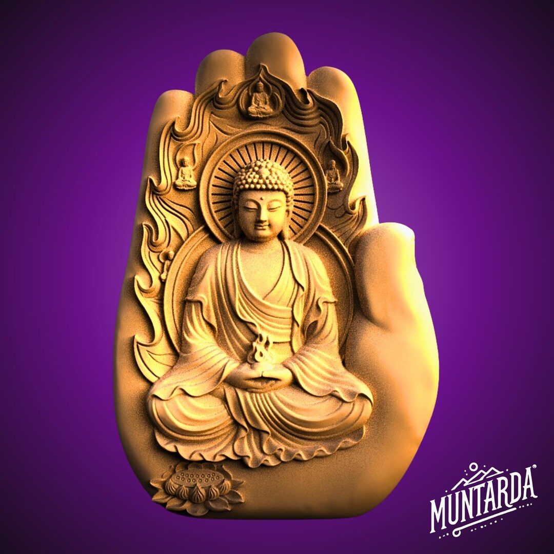 Lotus Goddess: STL Model for 3D CNC Router - Mythological Scene Relief ...