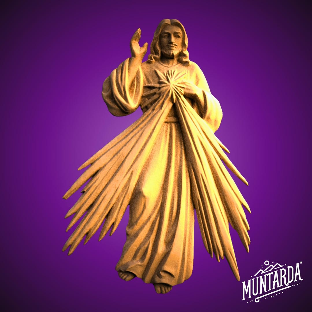 Divine Mercy: STL Model for 3D CNC Router - Jesus Christ Religious Wall ...