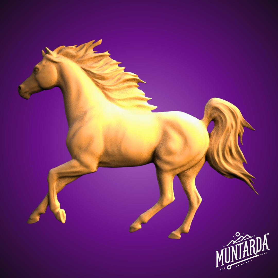 Galloping Horse Sculpture: STL Model for 3D CNC Router - Majestic ...