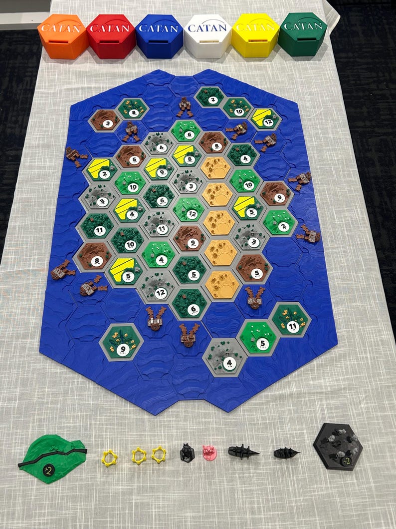 Catan Seafarers/cities & Knights 5/6 Player Custom Made 3D Printed ...