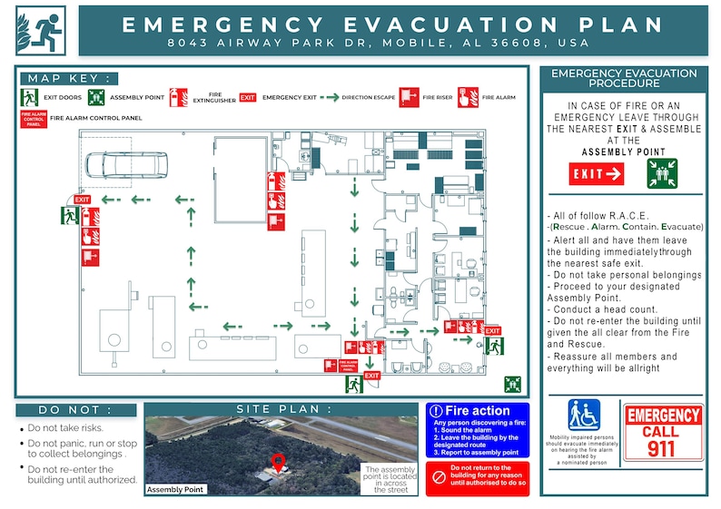 Printable Fire Emergency Evacuation Plan for Your Airbnb | Stay Safe ...