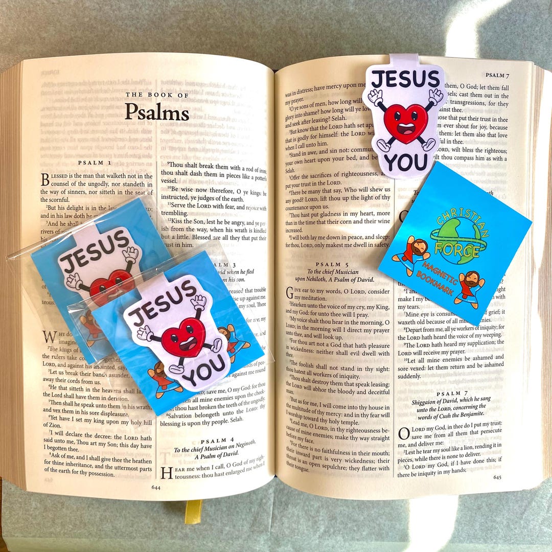 Magnetic Bookmark: Jesus Loves You - Etsy
