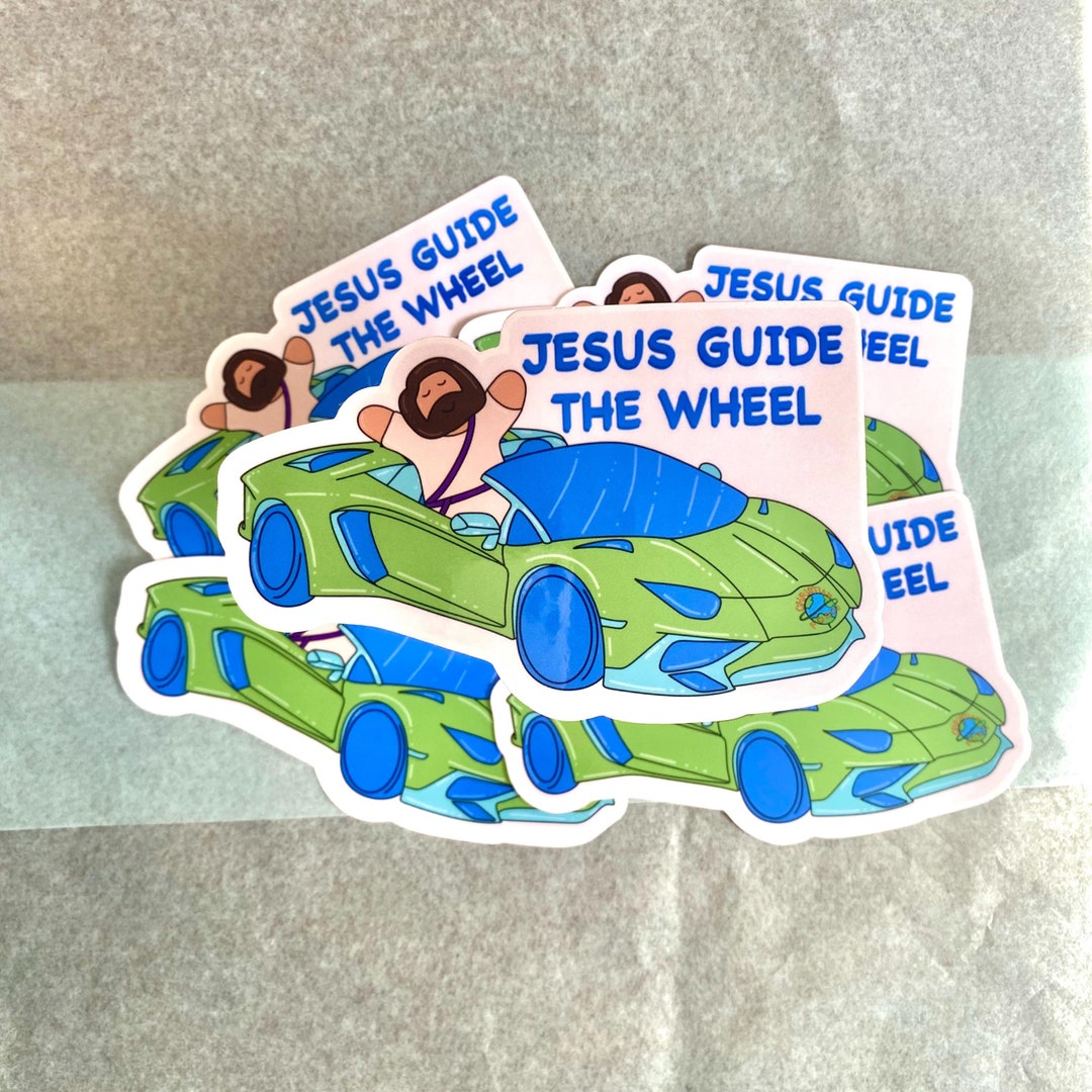 Sticker: Jesus in a Lamborghini - Etsy