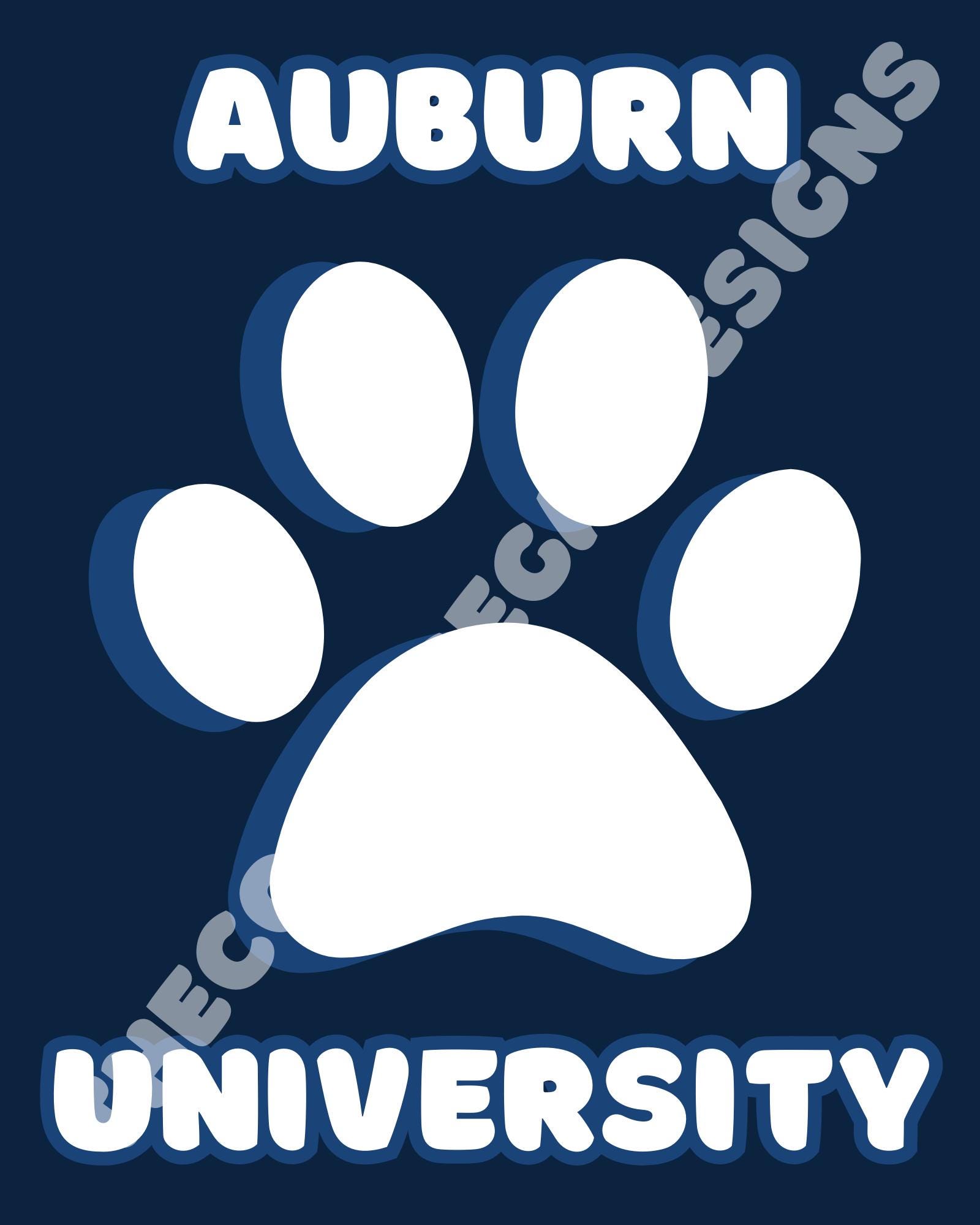 Auburn University Classic Orange and Navy Dorm Decor: Set of 6 - Etsy