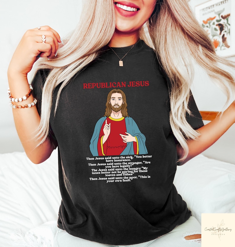 Republican Jesus T-shirt, Trump Lover Shirt, Religious Women Sweatshirt ...