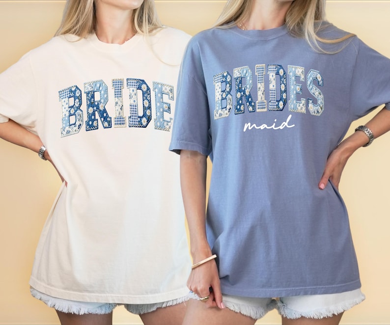 Comfort Colors Bridesmaid Shirts, Bride and Bridesmaid Matching Tshirts ...