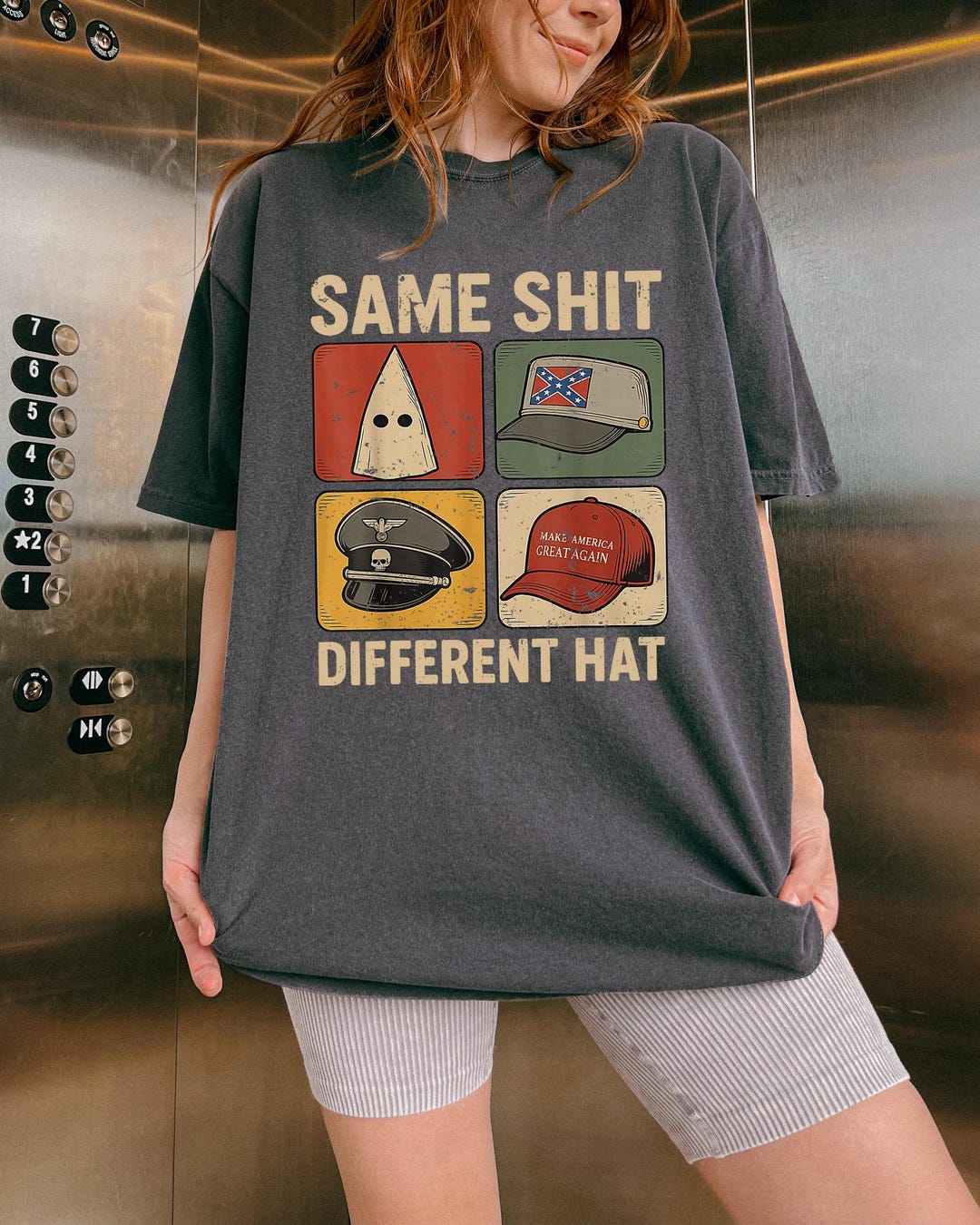 Same Shit Different Hat Anti Trump Political Shirt, Funny Protest Tee ...