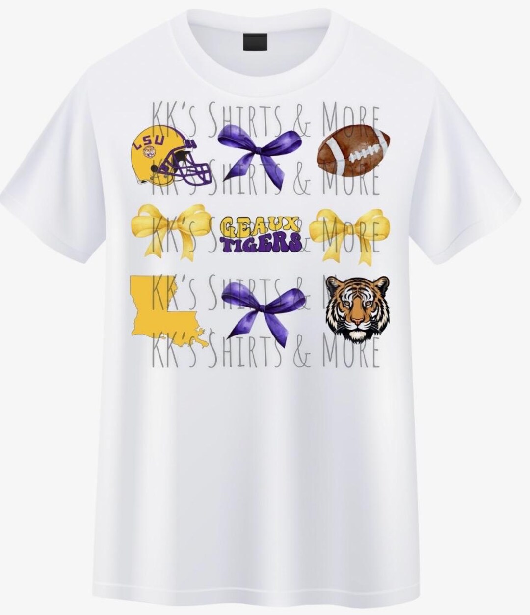 LSU Football Purple and Gold Bow Digital Download PNG - Etsy