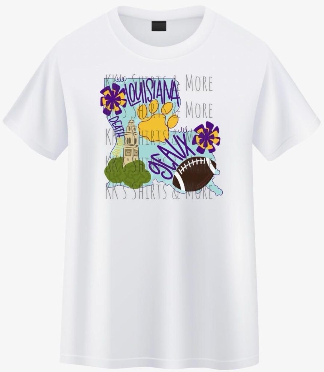 LSU Football State Outline Digital Download PNG - Etsy