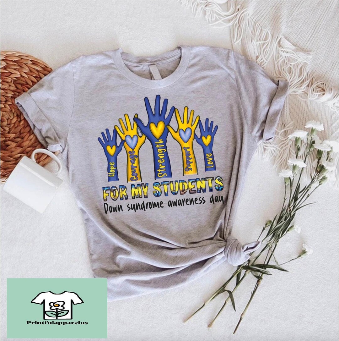 Down Syndrome Awareness Teacher Shirt,down Syndrome Therapist T-shirt ...