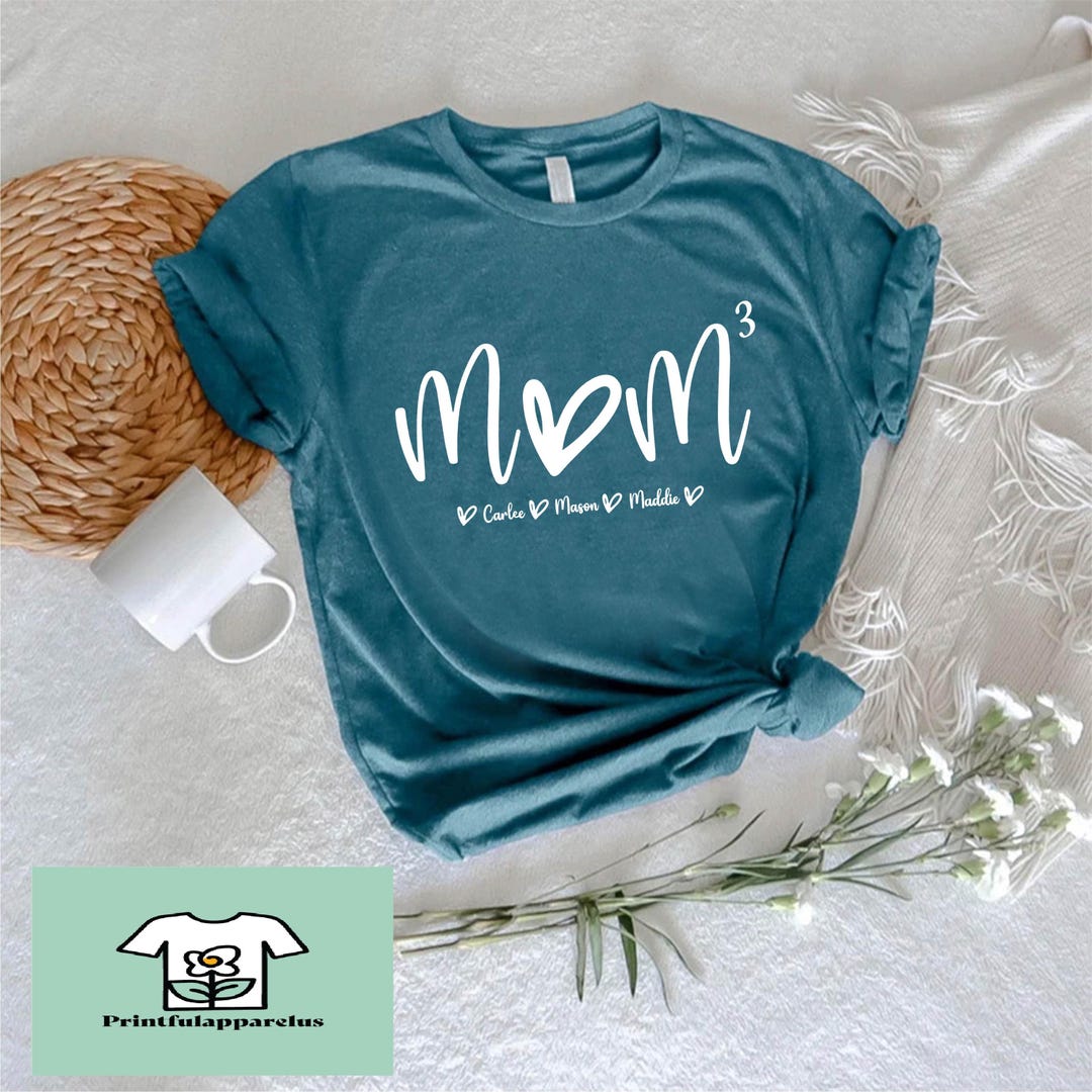 Custom Mom Shirt With Kids Names,personalized Mama Shirt,custom Mothers ...