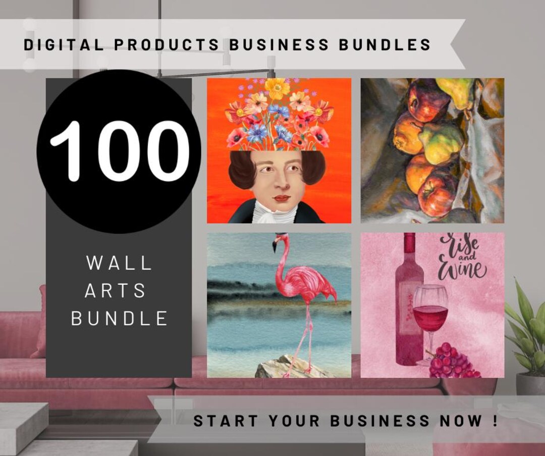 100 Wall Arts Bundle for Beginners - Etsy
