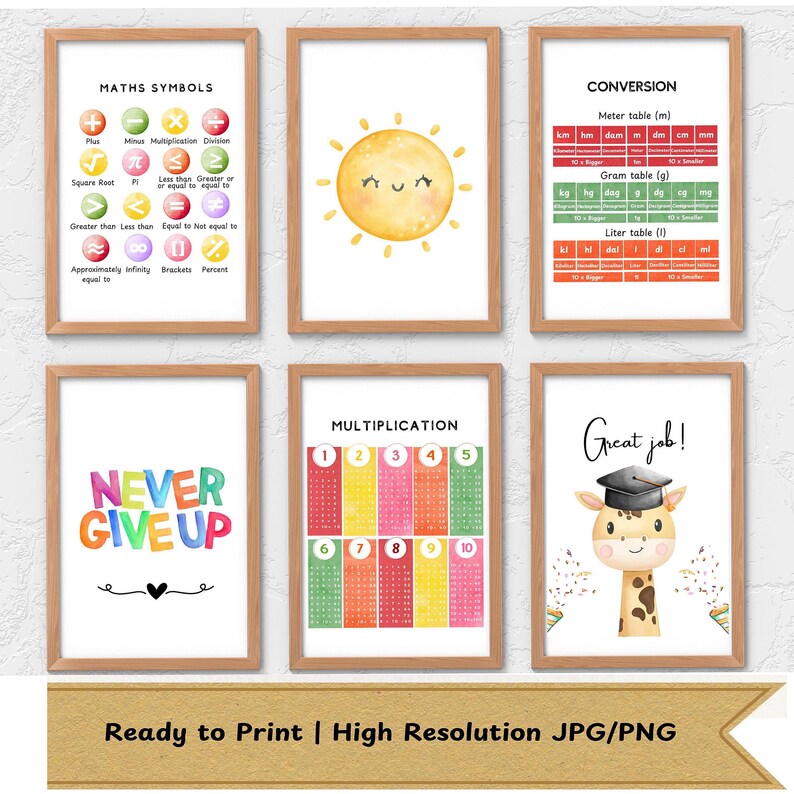 Set of Educational Posters, 30 Home School Printables,alphabet Poster ...
