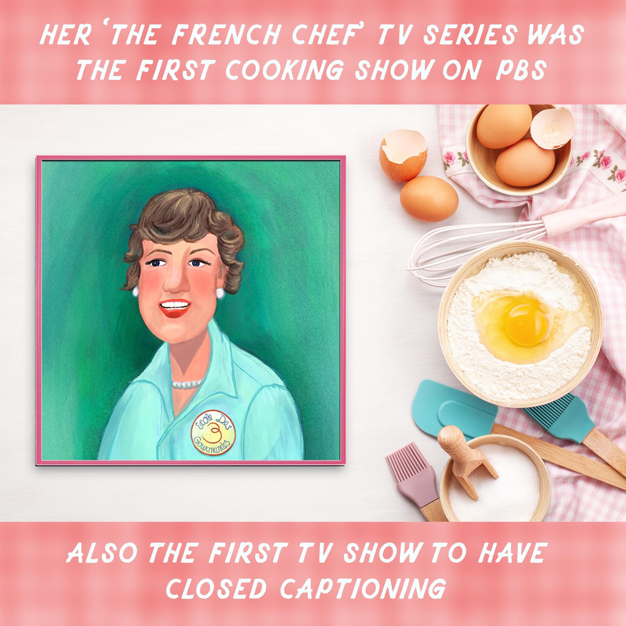 Julia Child Art Print - Various Sizes - Acrylic Portrait - Kitchen Wall ...