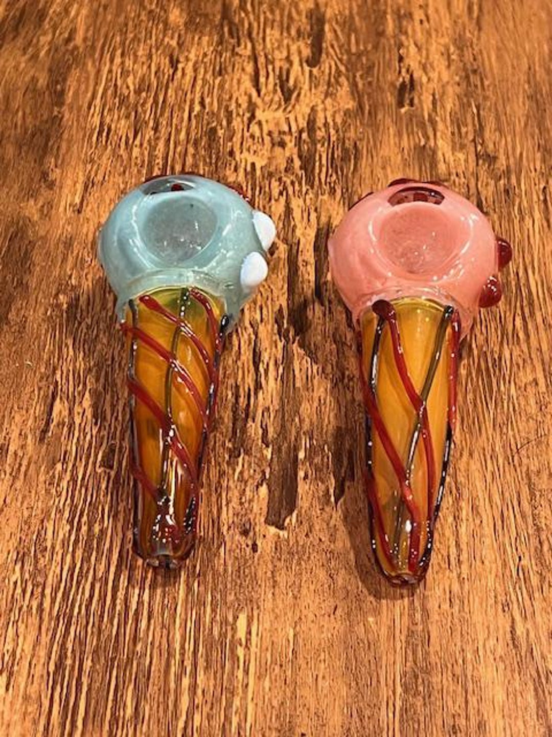 Handmade Ice Cream Theme Glass Pipe - Unique 4.7 Inch Pipe for ...