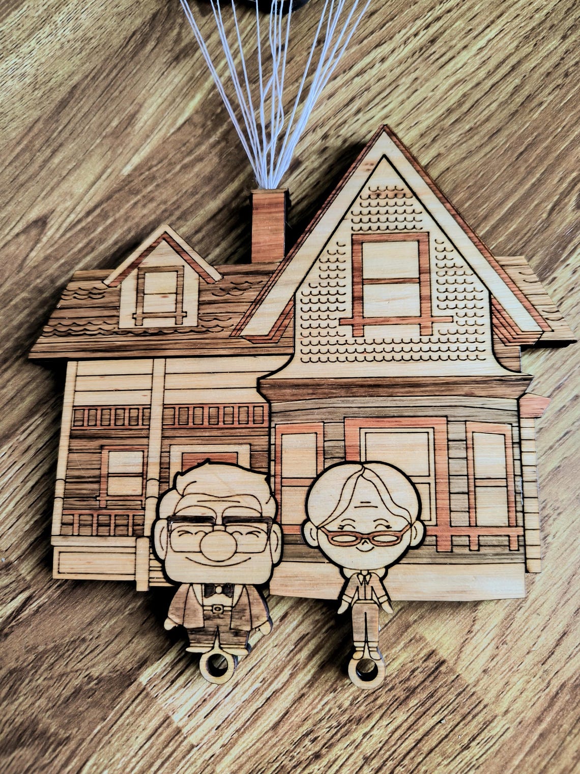 UP | Wooden Keychain Holder 15x13cm | Laser Cut | 2 Keychains - Etsy