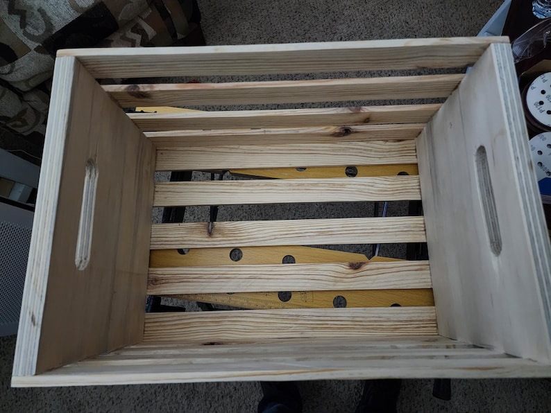 Stackable Wooden Storage Crate - Etsy