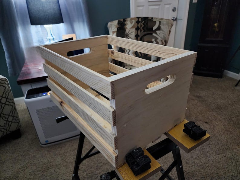 Stackable Wooden Storage Crate - Etsy