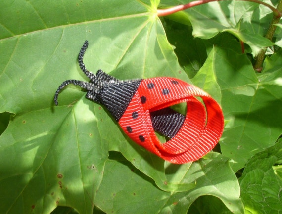 Items similar to Classic Ladybug Hair Clip on Etsy