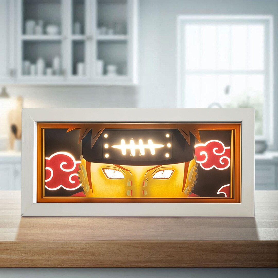3D RGB Anime Wooden Character Lightbox, Manga Anime LED Neon Sign Home ...
