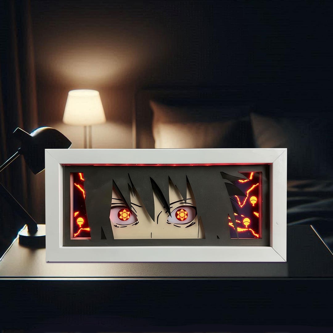 3D Ninja Anime Character Bedroom LED Lightbox Lamp, Manga Anime Wood ...