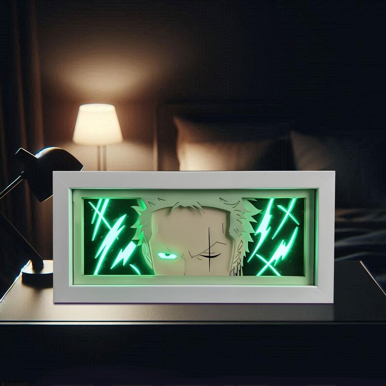 3D LED Anime Character Graphic Lightbox, Manga Anime Inspired Home ...