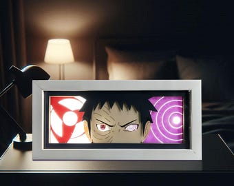 3D Demon Anime Character Wooden RGB Lamp Lightbox, Manga Anime LED Home ...