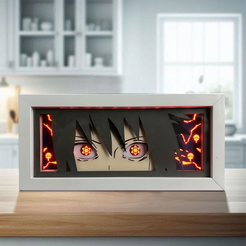 3D Ninja Anime Character Bedroom LED Lightbox Lamp, Manga Anime Wood ...