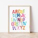 Rainbow Alphabet Wall Art Print, Educational Poster, Playroom Decor ...