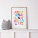 Rainbow Alphabet Wall Art Print, Educational Poster, Playroom Decor ...