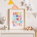 Rainbow Alphabet Wall Art Print, Educational Poster, Playroom Decor ...