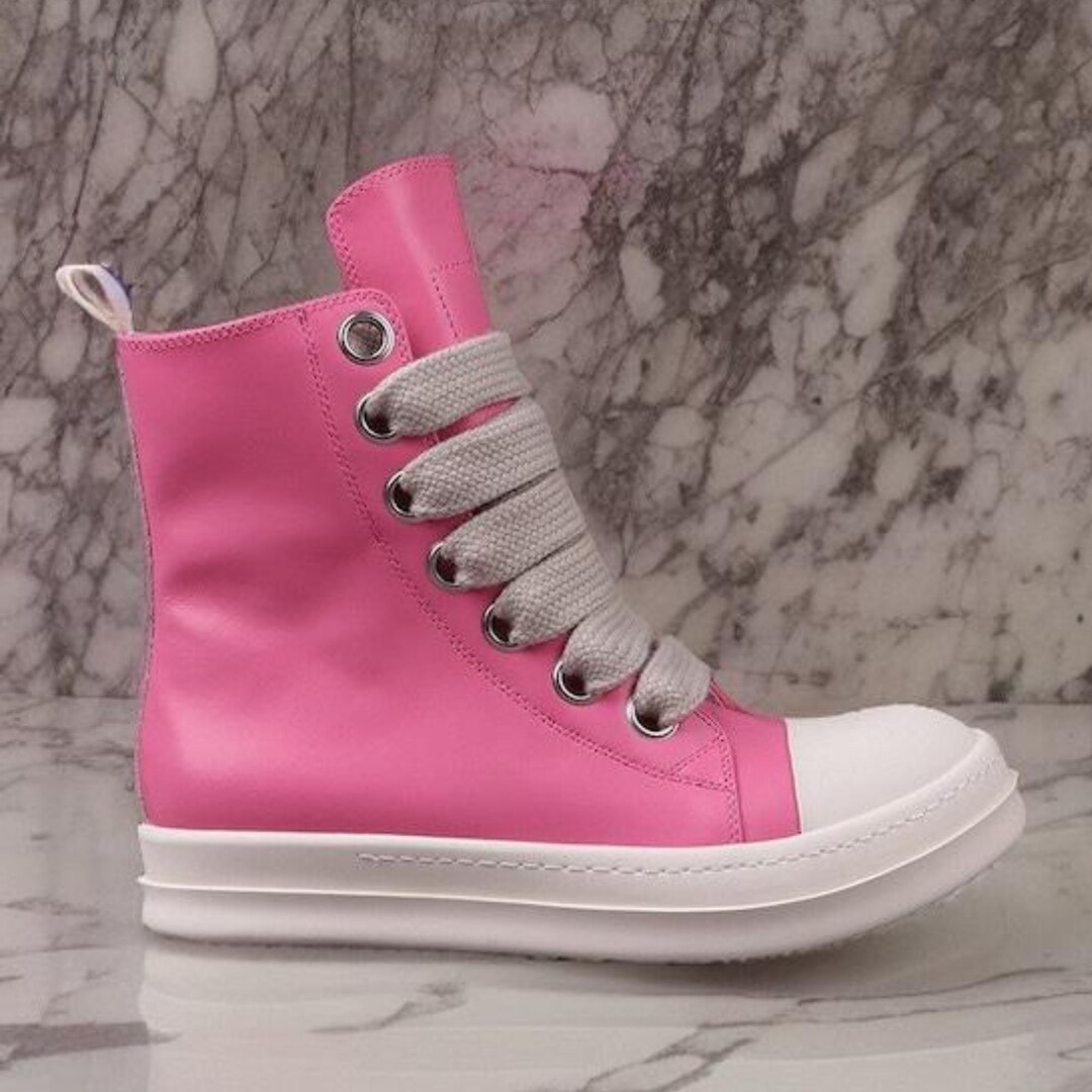 Pink Rick Owen Jumbo Laces Dupes - Etsy