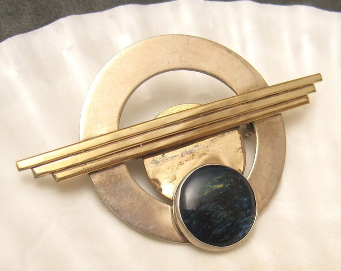 Sterling Gold Filled Art Deco Brooch Artisan P3795 - Etsy