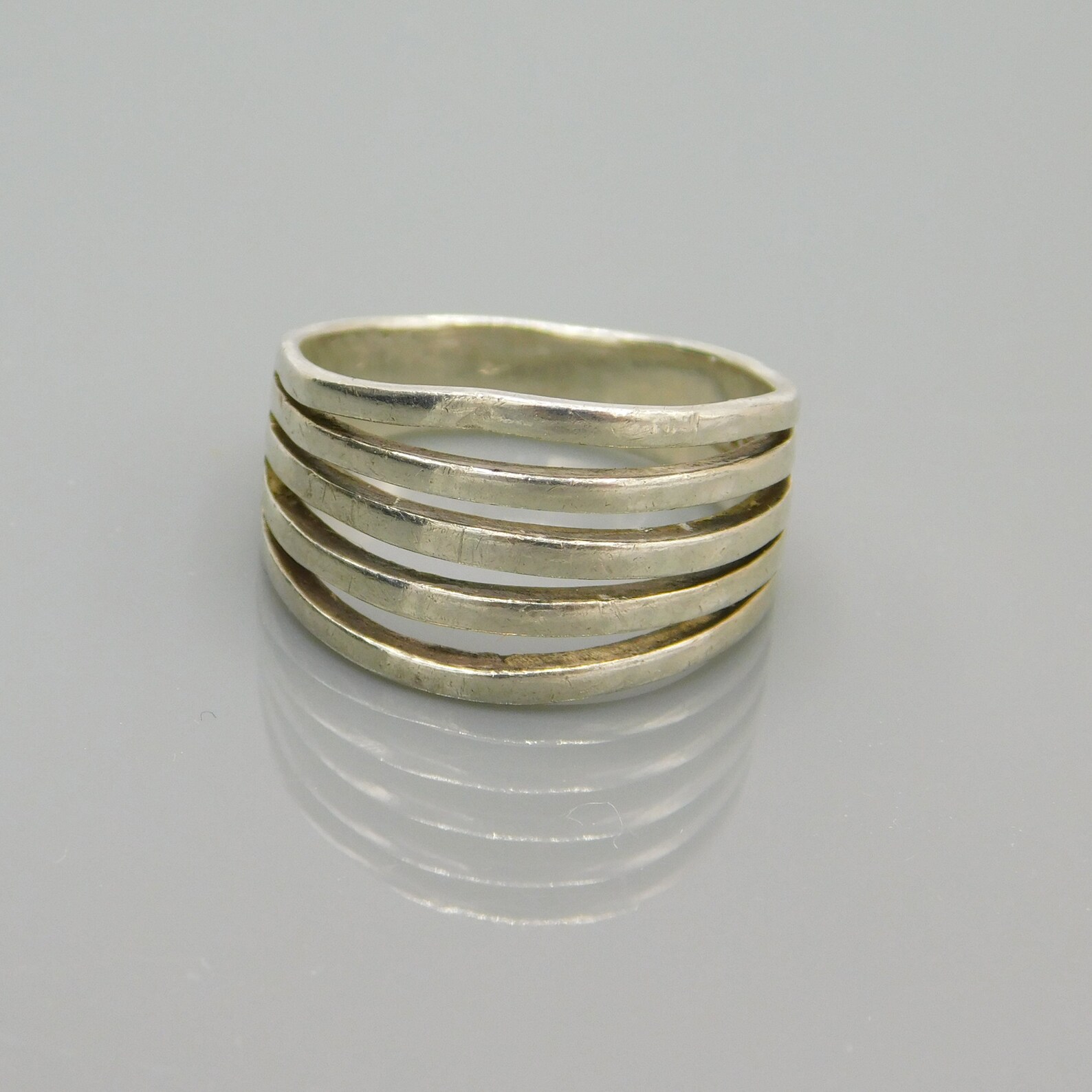 Vintage Split Sterling Band Vintage Sterling Ring Unique - Etsy