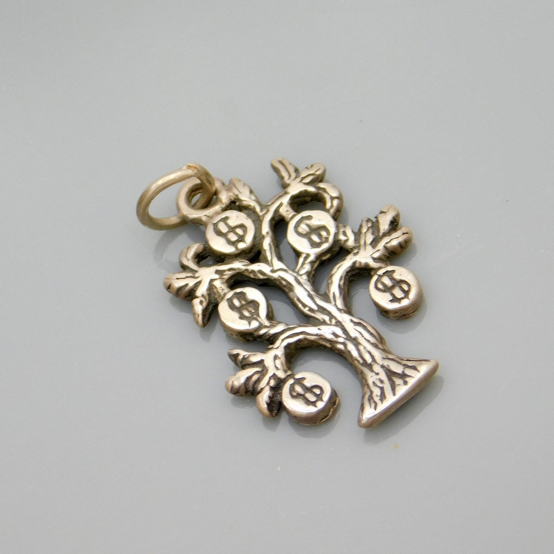 Vintage Sterling Silver Money Tree Charm Pendant - Etsy