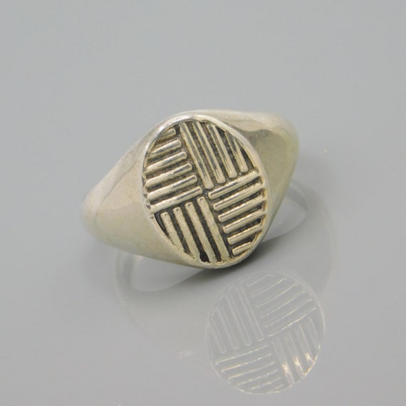 Signet Style Sterling Ring, Vintage Sterling Ring, Un… - Gem