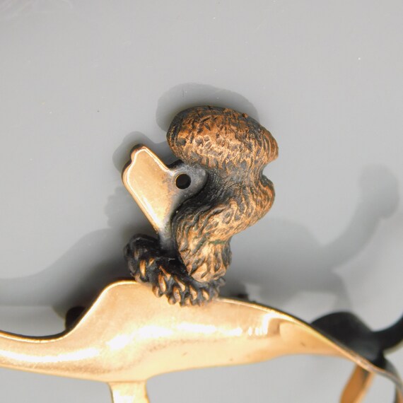 Vintage Copper Poodle Brooch, Modernist Poodle Brooch… - Gem